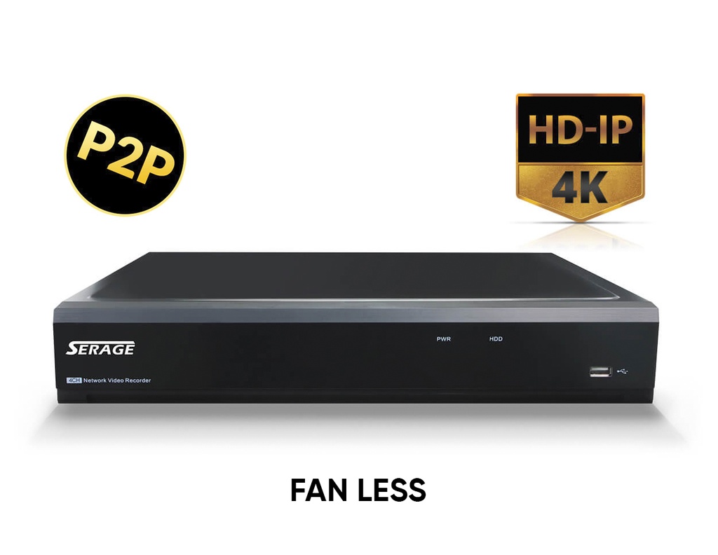 Serage SR8004NP – 4 Channel PoE NVR Recorder | GTEC
